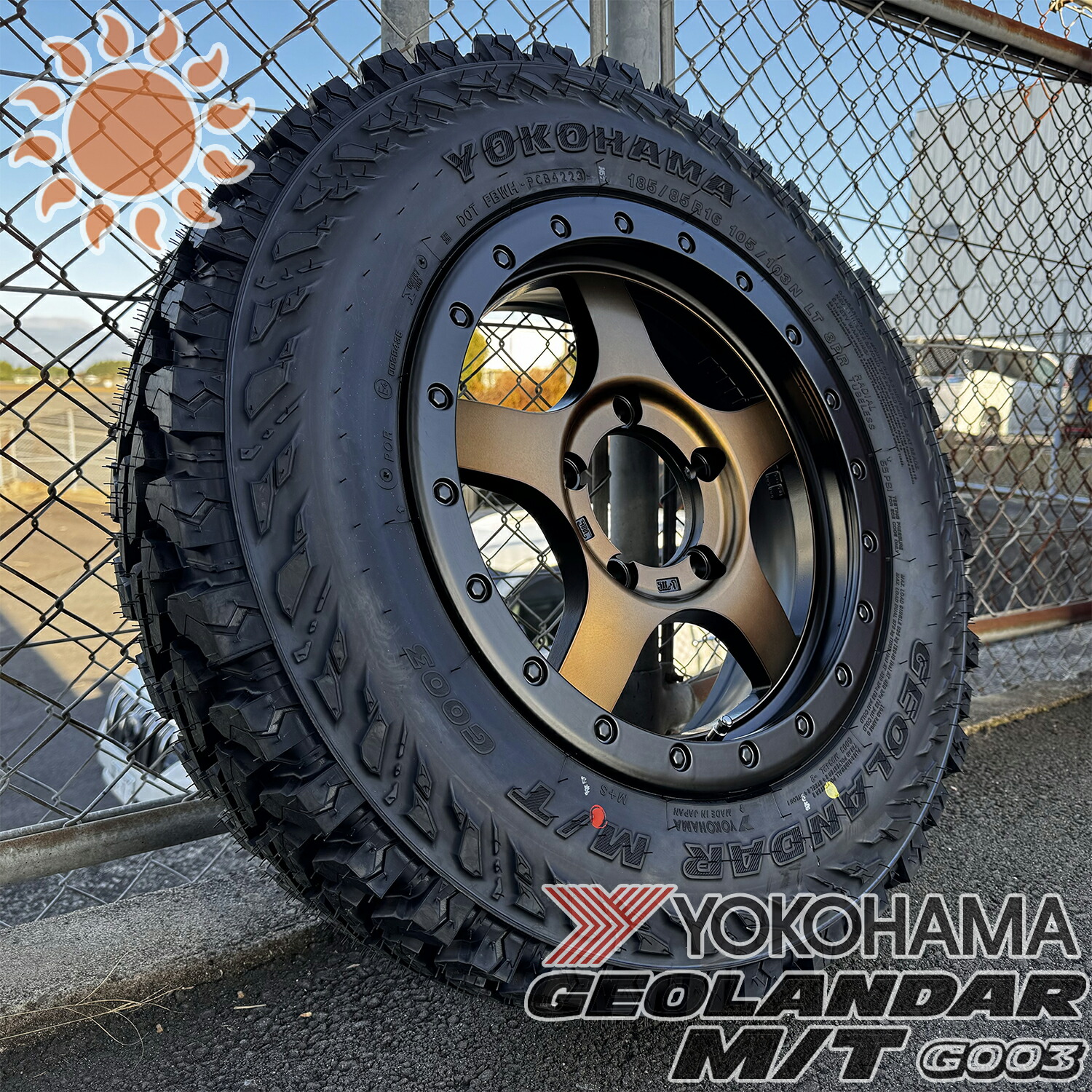 【楽天市場】ジムニー 専用 JB23 JB64 16インチ タイヤ ホイール Bounty Collection BDX05 ヨコハマ ジオランダー MT G003 185/85R16 175 ...