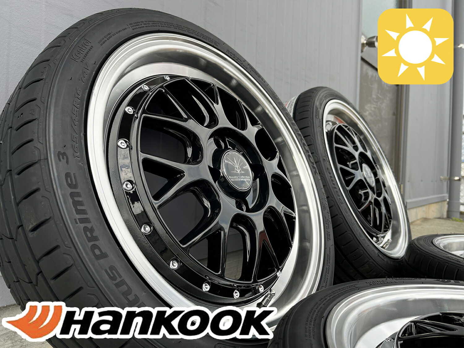 【楽天市場】サマータイヤ 16インチ 軽自動車専用ホイール【ダイハツ】タント Hankook 4本セット ハンコック K125 165 ...