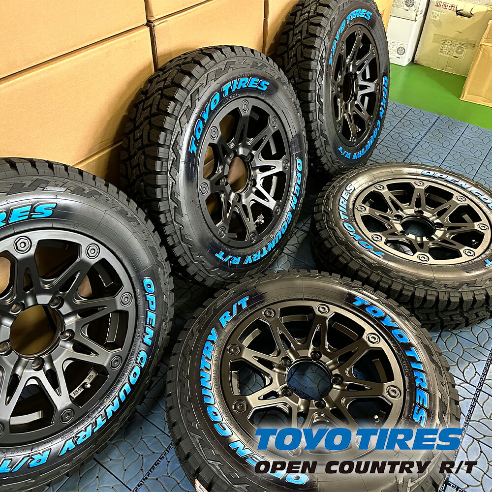 【楽天市場】5本セット【背面用付き！】ジムニー JB23 JB64 ノーマル車高対応！16インチ Bounty Collection BDX08 トーヨーオープンカントリーRT 185 ...