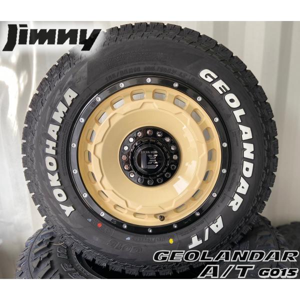 【楽天市場】ジムニー JB23 JB64 JA11 JA12 JA22 タイヤホイール 16インチ ヨコハマ ジオランダー G015 A/T 185/85R16 4本セット ホワイトレター ...