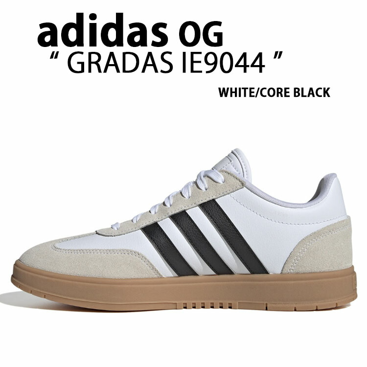 【楽天市場】adidas アディダス スニーカー GRADAS IE9044 WHITE CORE BLACK GOLD グラダス 3 ...