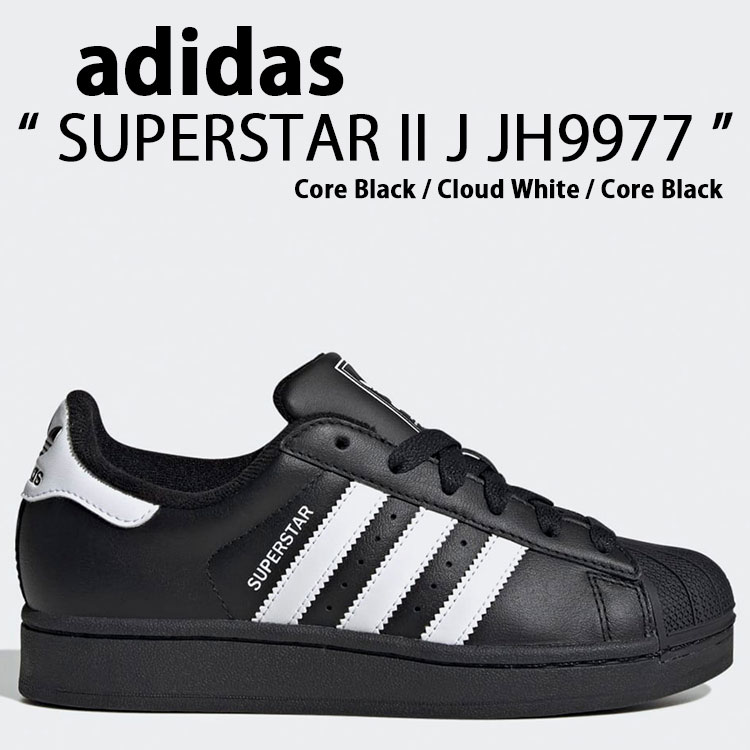 【楽天市場】adidas アディダス キッズ スニーカー adidas SUPERSTAR II J JH9977 Core Black ...