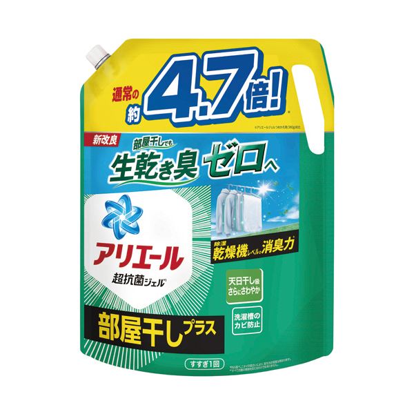 【楽天市場】P＆Gアリエールジェル 部屋干しプラス つめかえ用 超ウルトラジャンボ 1.81kg 1パック 【×3セット】 【お徳用 まとめ買い お買い得 業務用 割引 セット販売】 （ 掃除 ...