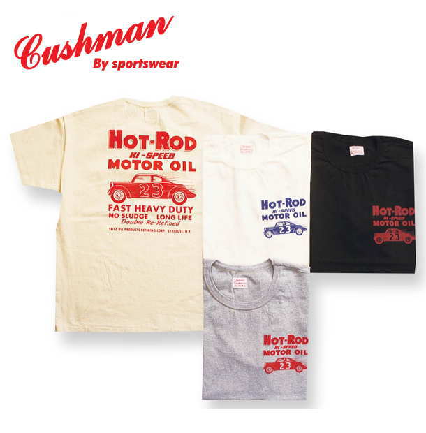 【楽天市場】【 CUSHMAN 】スペシャル プリントTee （HOT-ROD）コットン100％【クッシュマン 】メンズ＆レディース 半袖T ...