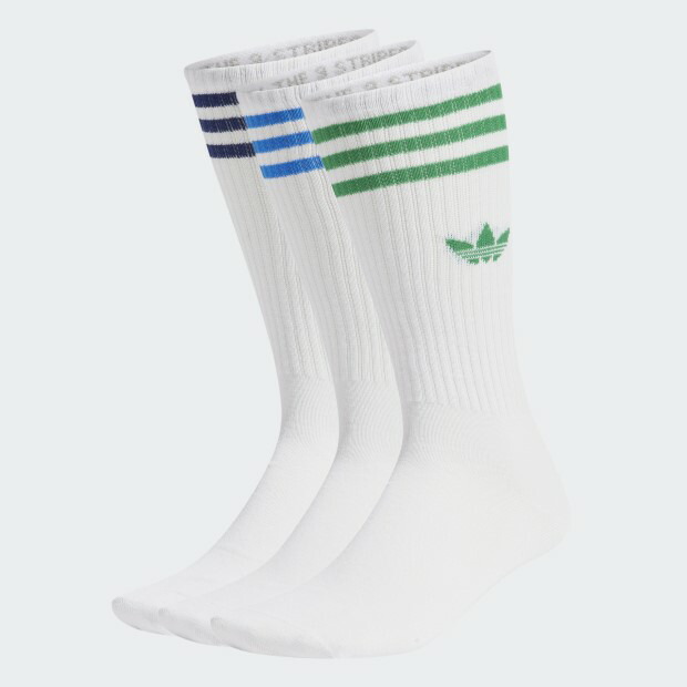 【楽天市場】【12/20 0時～12/27 10時までポイント5倍】ソリッドクルーソックス 3足組 ホワイト 【adidas ...