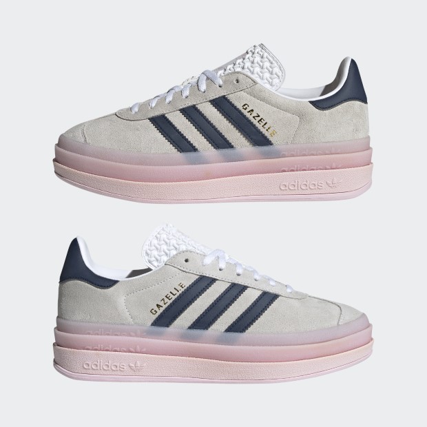 【楽天市場】レディース ガゼル ボールド GAZELLE BOLD njb31 フットウェアホワイト×クリアピンク 【adidas ...