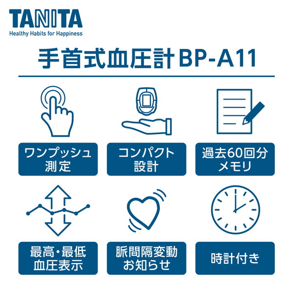 【楽天市場】タニタ 血圧計 手首式 BP-A11-WH 簡単操作 シンプル 正確 記録 自動 プレゼント ギフト 持ち運び 軽量 コンパクト 収納ケース付 乾電池 BPA11 TANITA 新 ...