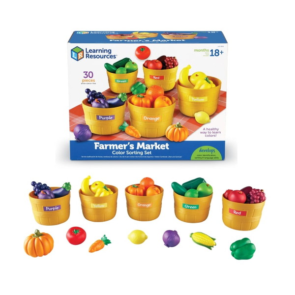 【楽天市場】LEARNING RESOURCES LER 3060 Farmer's Market Color Sorting Set 色分け ...
