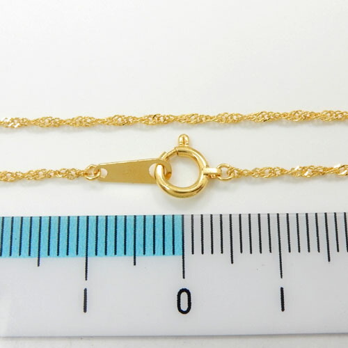 【楽天市場】純金(K24）スクリューチェーン 40センチ(幅1.3mm 長さ40cm/アジャスター用マルカンなし）：アーアゼロワン JEWELRY