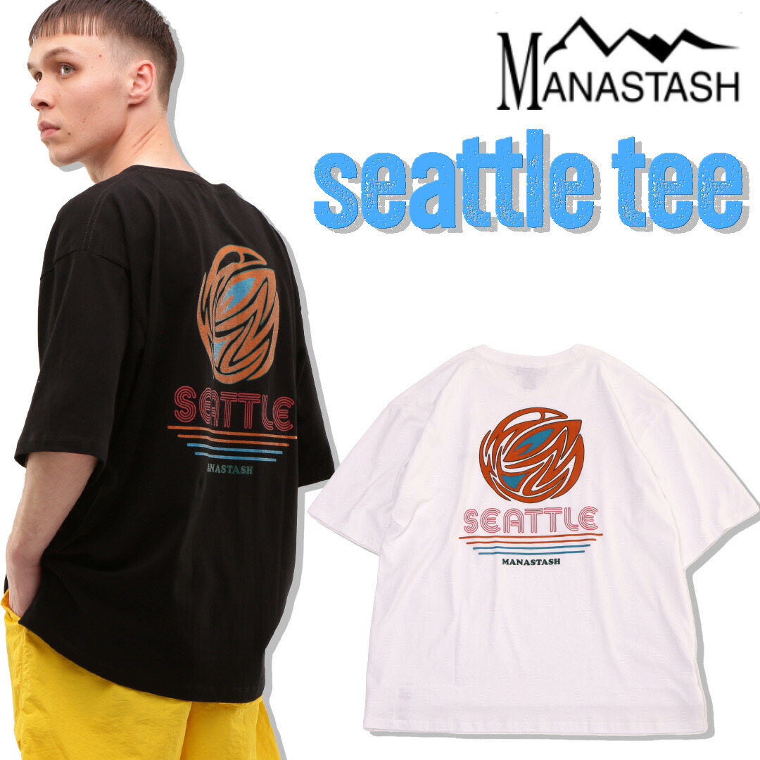 【楽天市場】☆【60%OFF!!】セール｜【MANASTASH】MANASTASH/マナスタッシュseattle tee/シアトルTシャツ ...