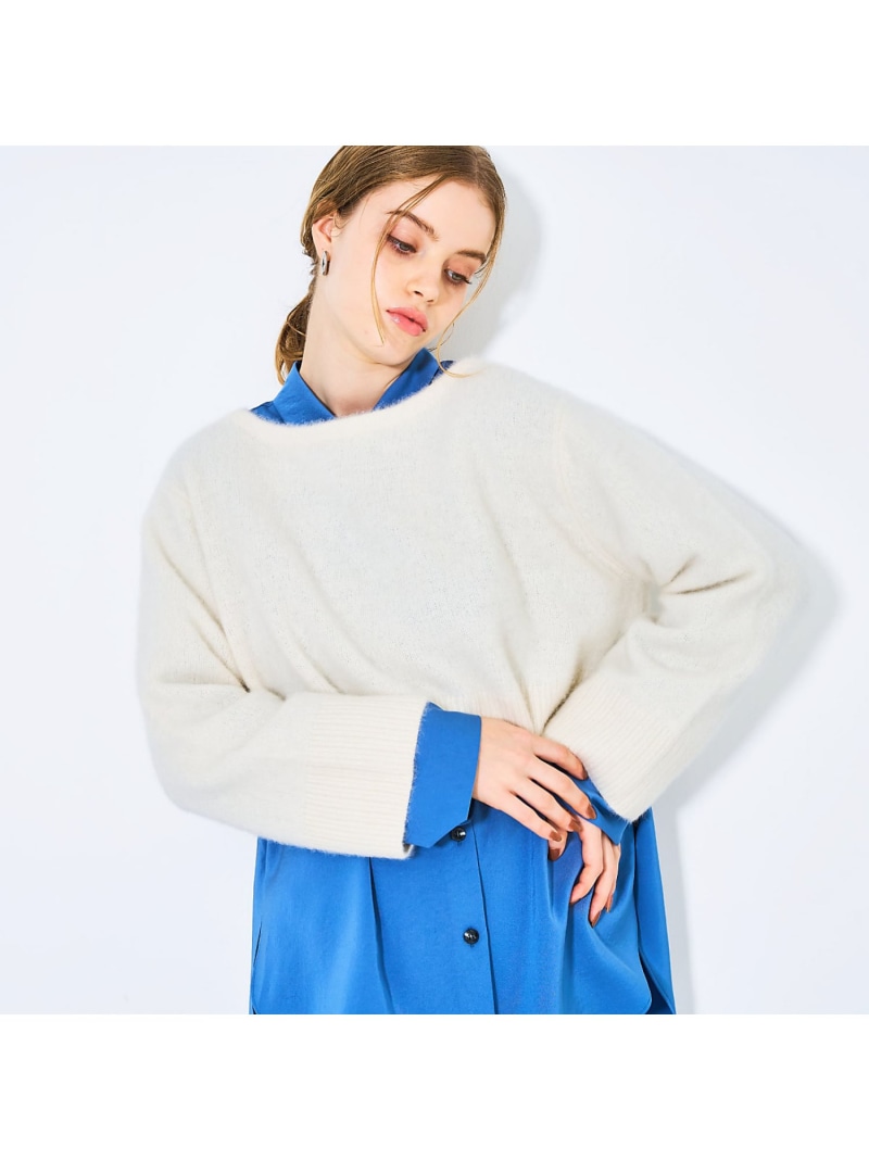 【楽天市場】【SALE／20%OFF】フォックスウールボートネックニット qualite カリテ トップス ニット グレー ホワイト ブルー ネイビー【RBA_E】【送料無料】[Rakuten ...