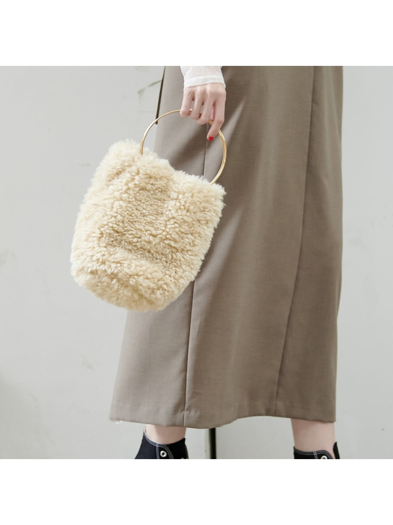 【楽天市場】【SALE／20%OFF】【HELEN MOORE/ヘレンムーア】リングハンドルエコファーバッグ Rouge vif la cle ...