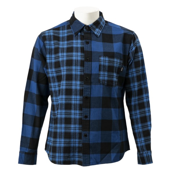 【楽天市場】【VANSウェア】VANS CRAZY CHECK SHIRT ヴァンズ シャツ CD19FW-MS01 BLU/BLK：ABC ...