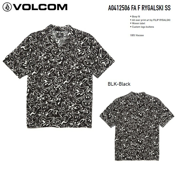 【楽天市場】 VOLCOM ボルコム 【 Filip Rygalski Shirt 】 A0412506【 BLK 】シャツ メール便対応 ...