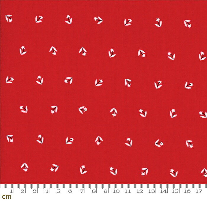 【楽天市場】【Moda モダ】Merry Merry Snow Days-2944-11(2D-05) レッド系 赤色 小花柄 クリスマス ...