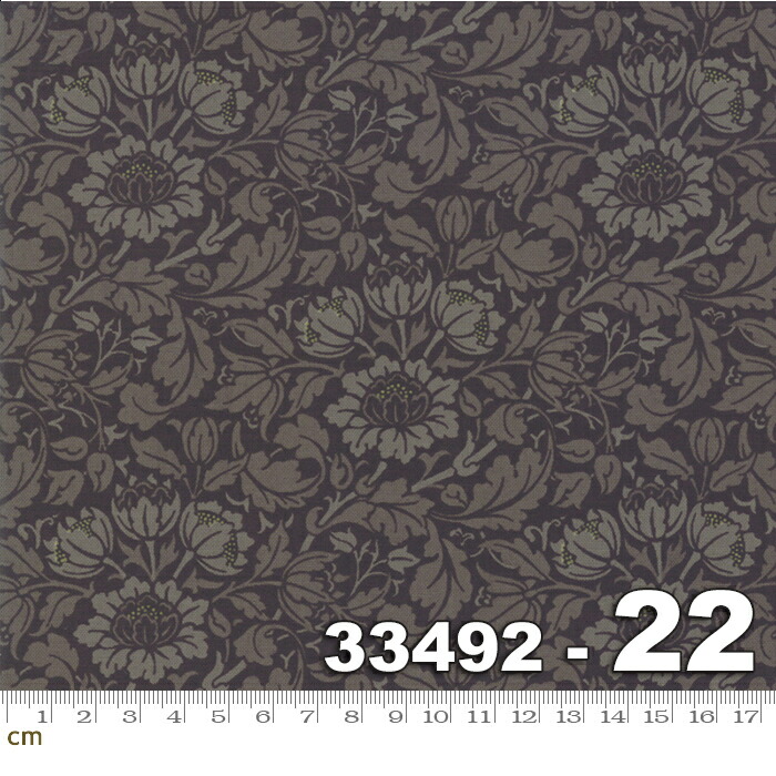 【楽天市場】【Moda モダ】Best of Morris Fall-33492-22(2E-02)ブラウン系 花柄 植物柄 フラワリングス ...