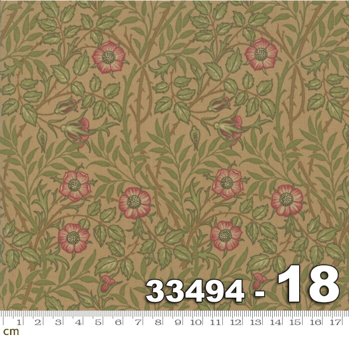 【楽天市場】【Moda モダ】Best of Morris Fall-33494-18(2E-02) イエロー系 花柄 植物柄 スイートブラ ...