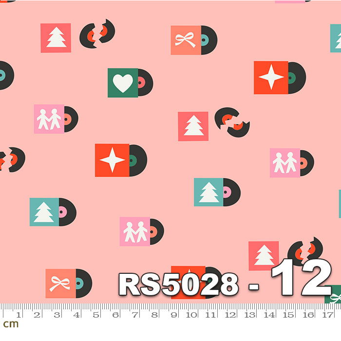 【楽天市場】【Moda モダ】Flurry-RS5029-12(2E-03) ピンク系 桃色 アイテム柄 レコード クリスマス 冬 ルビー ...