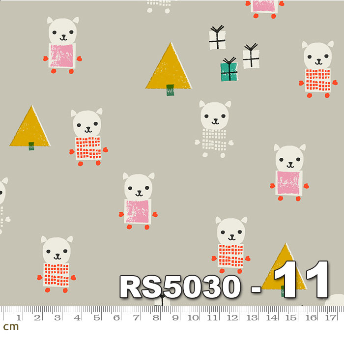 【楽天市場】【Moda モダ】Flurry-RS5030-11(2E-03)グレー系 ベージュ系 動物柄 アイテム柄 クリスマス 冬 ルビー ...