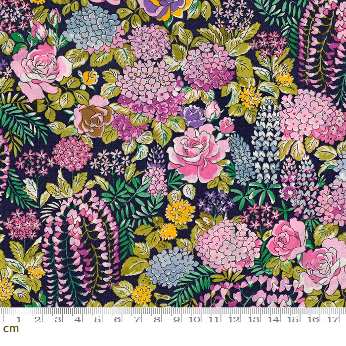 【楽天市場】【Moda モダ】Regent Street Lawns 2015-33082-17(ローン生地)(2B-01) ネイビー系 ...