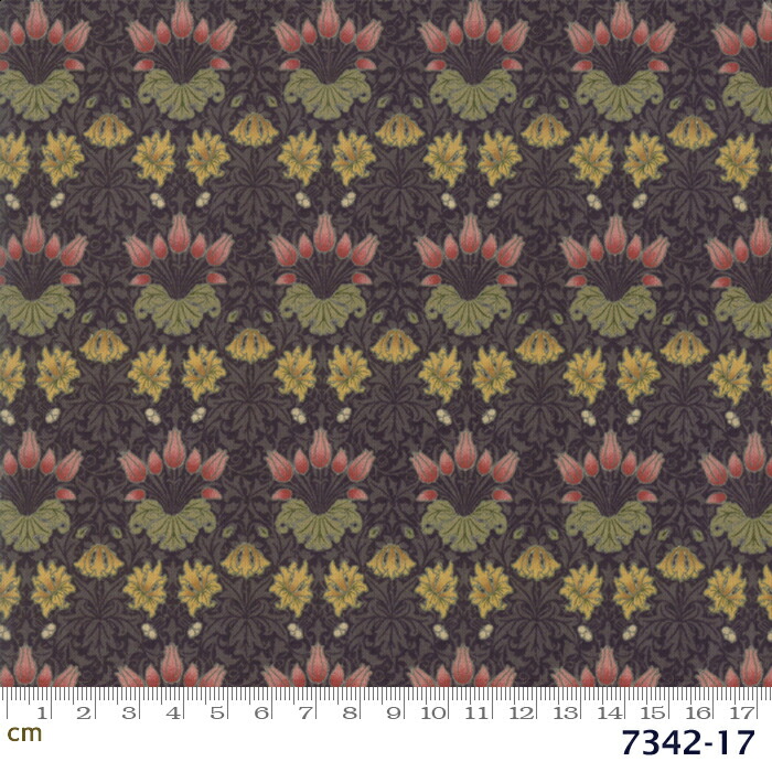 【楽天市場】【Moda モダ】May Morris Studio-7342-17(2D-01)(2C-06) William Morris ...