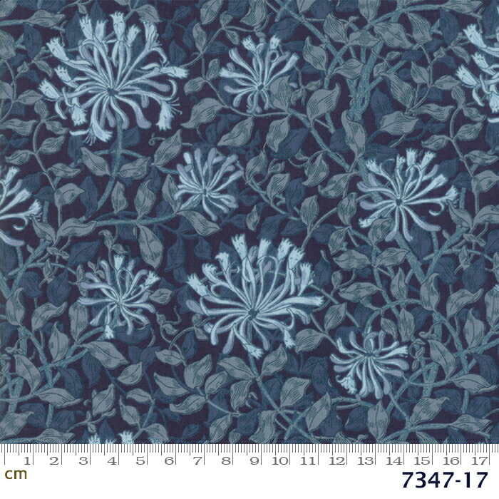 【楽天市場】【Moda モダ】May Morris Studio-7347-17(2D-01)(2C-06) William Morris ...