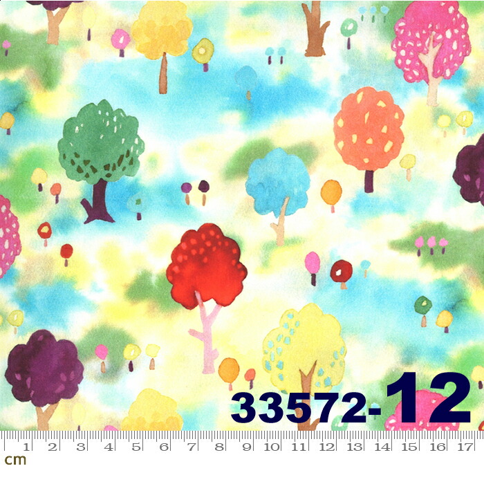 【楽天市場】【Moda モダ】Fanciful Forest-33572-12(2E-04) イエロー系 オレンジ系 グリーン系 ピンク系 ...