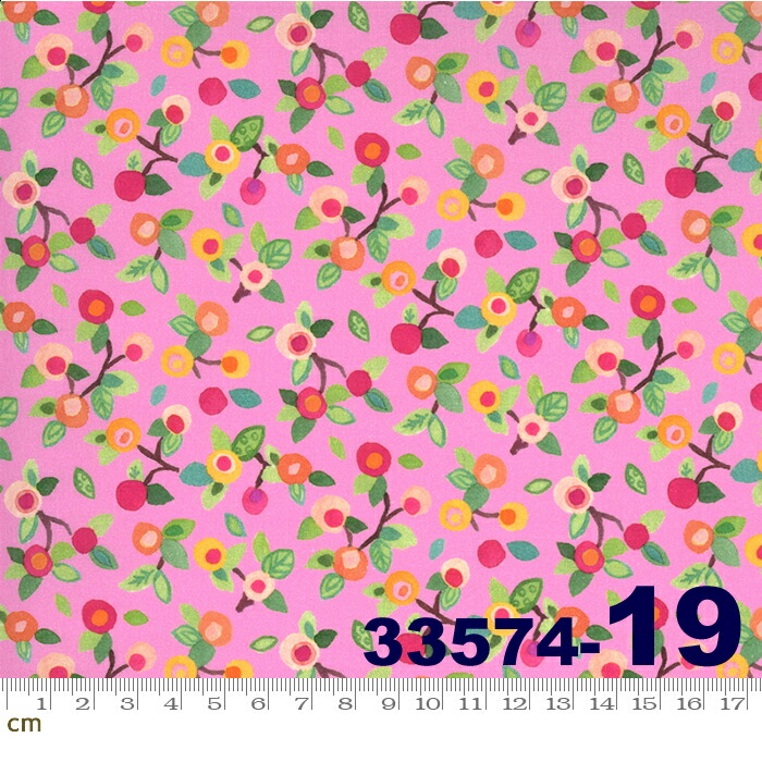 【楽天市場】【Moda モダ】Fanciful Forest-33574-19(2E-04) イエロー系 オレンジ系 グリーン系 ピンク系 ...