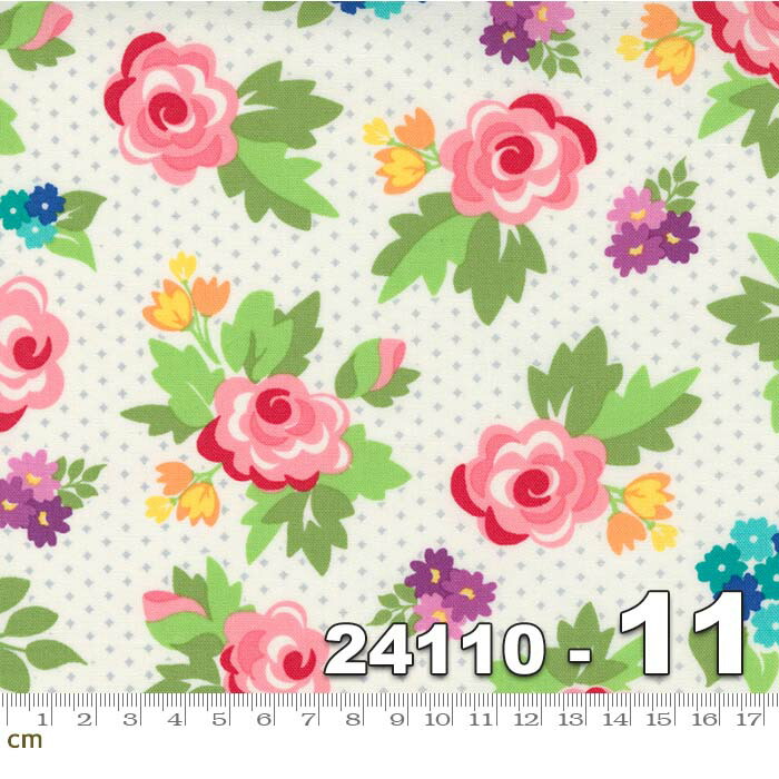 【楽天市場】【Moda モダ】Love Lily-24110-11(2B-01) ピンク系 グリーン系 グレー系 ホワイト系 カラフル オフ ...