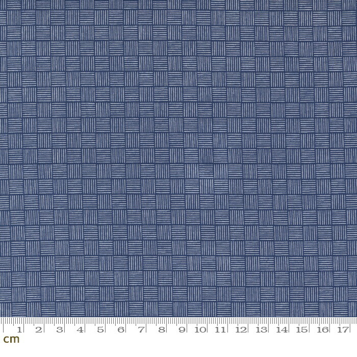 【楽天市場】【Moda モダ】Simply Delightful-37645-20(3B-01) ブルー系 ネイビー 格子柄 バスケット柄 ...