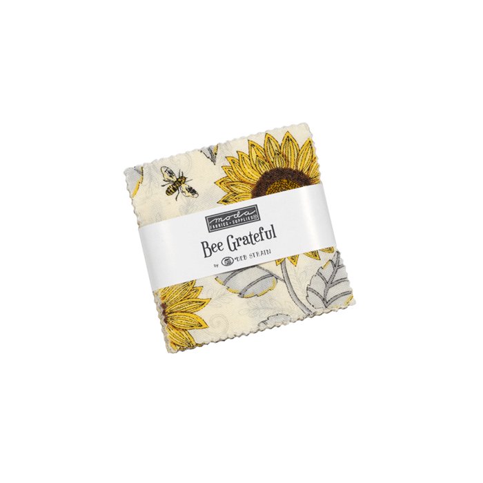 【楽天市場】【Moda モダ】Bee Grateful-19960MC(42枚) 約6.5cm×6.5cm ホワイト イエロー グレー 花柄 ...