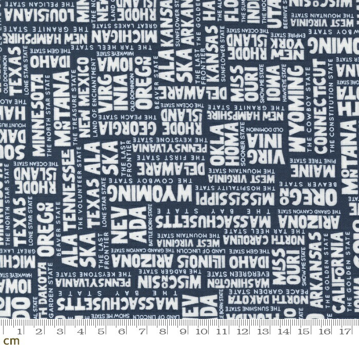 【楽天市場】【Moda モダ】Stateside-55610-23(2B-04) ブルー系 グレー系 英字柄 アメリカン カントリー コットン ...