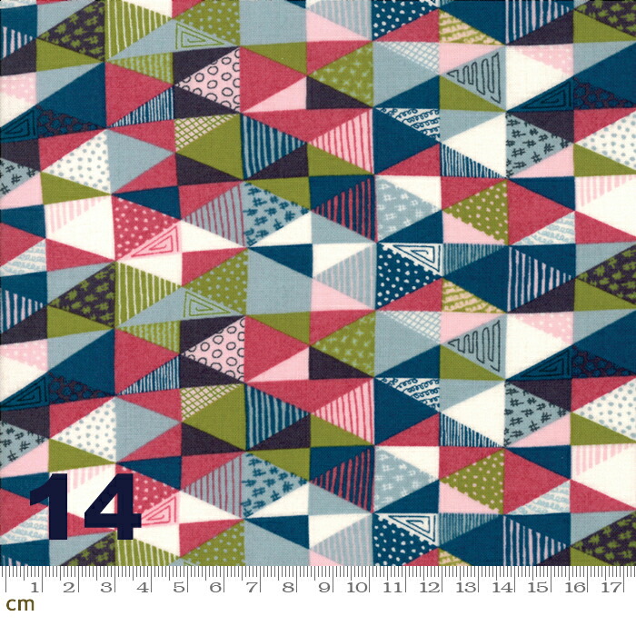 【楽天市場】【Moda モダ】Nova-30581-14(2C-02)(2D-01) ブルー系 グリーン系 ピンク系 青色 緑色 幾何学柄 ...
