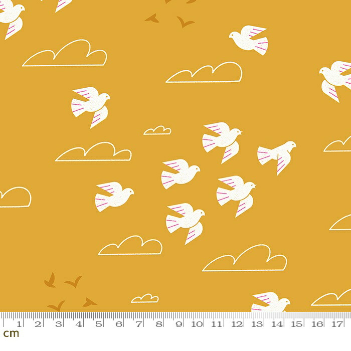 【楽天市場】【Moda モダ】Sunbeam(サンビーム)-RS1058-13(3B-01) マスタードイエロー系 動物柄 鳥 ポップ ...