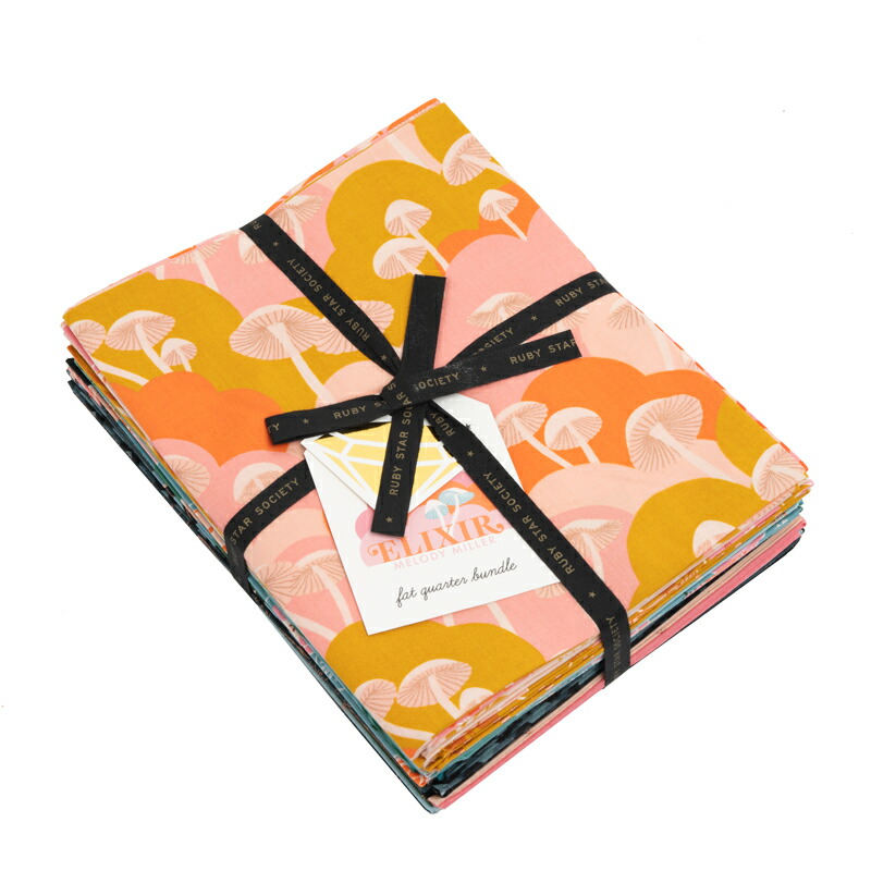 【楽天市場】【Moda モダ】Elixir-RS0037FQ(35枚) ピンク系 カラフル アイテム柄 キノコ柄 花柄 プレカット カット ...