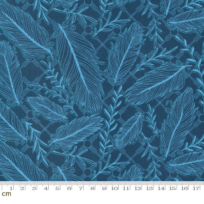 【楽天市場】【Moda モダ】Land Of Enchantment-45033-28(3B-01) ブルー系 羽 チェック柄 おとぎ話 ...