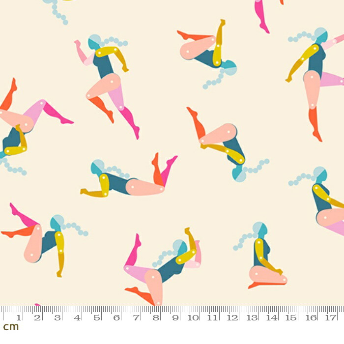 【楽天市場】【Moda モダ】Pivot-RS1072-11(2C-02) ホワイト カラフル 紙人形 モチーフ柄 フィットネス エクササイズ ...