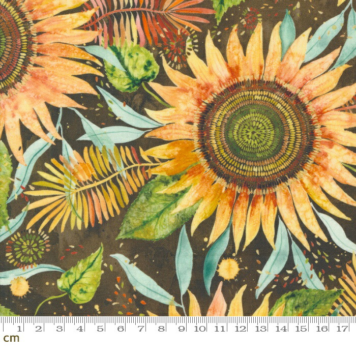 【楽天市場】【Moda モダ】Floribunda-39802-17(2B-07) ブラウン系 イエロー系 カラフル ボタニカル 花柄 ...