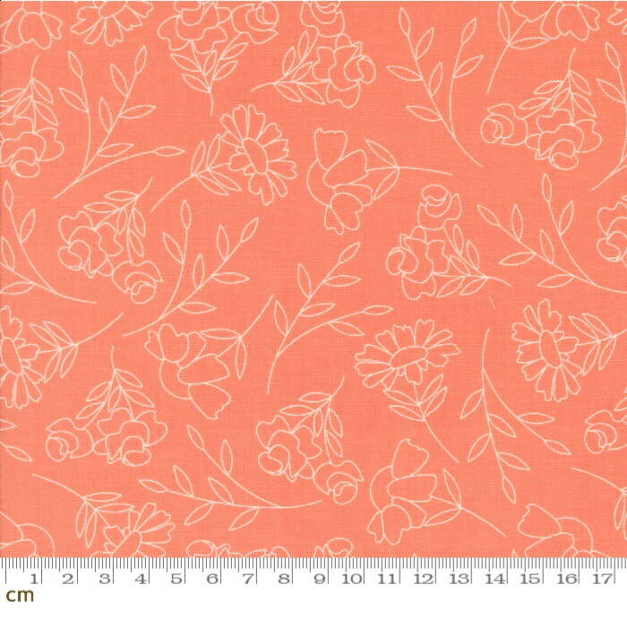 【楽天市場】【Moda モダ】Abloom-29211-12(2A-03) 花柄 薔薇 パステル オレンジ コットン100％ シーチング 110cm幅【10cm単位販売】：アベーユ