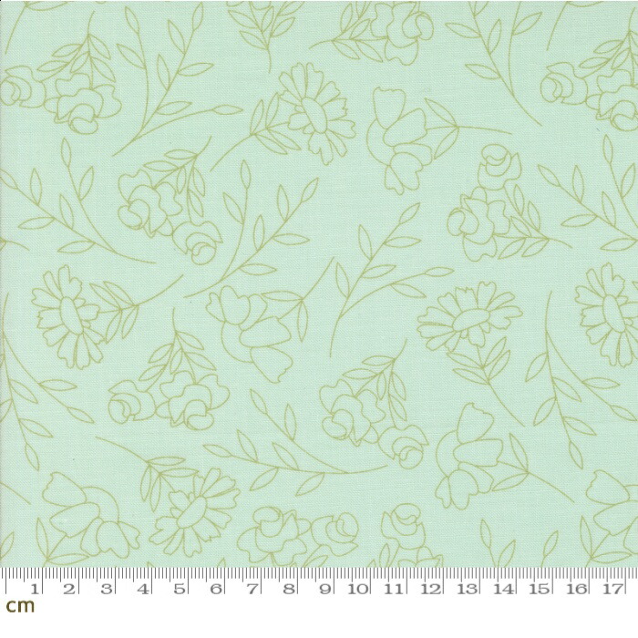 【楽天市場】【Moda モダ】Abloom-29211-18(3A-02) 花柄 薔薇 パステル ミントグリーン コットン100％ シーチング 110cm幅【10cm単位販売】：アベーユ