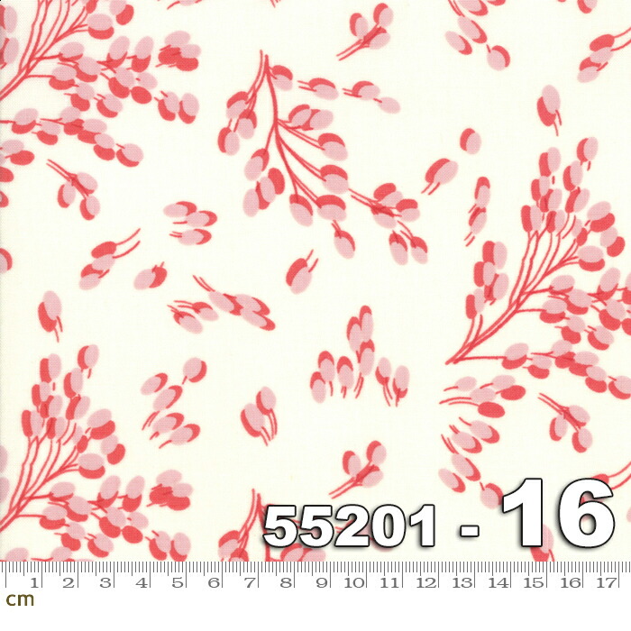 【楽天市場】【Moda モダ】At Home-55201-16(2E-03) ホワイト系 レッド系 ピンク系 植物柄 コットン100 ...