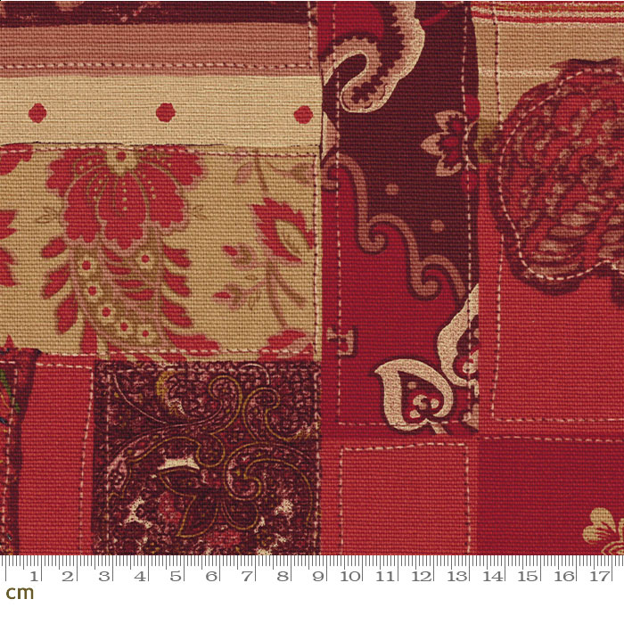 【楽天市場】【Moda モダ】Bon Voyage-13701-16T(2C-03) レッド系 花柄 パッチワーク風 アンティーク フレンチ ...