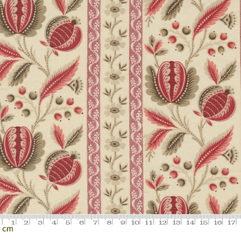 【楽天市場】【French General】Chateau De Chantilly-13940-16(2A-05) ベージュ系 レッド系 ...