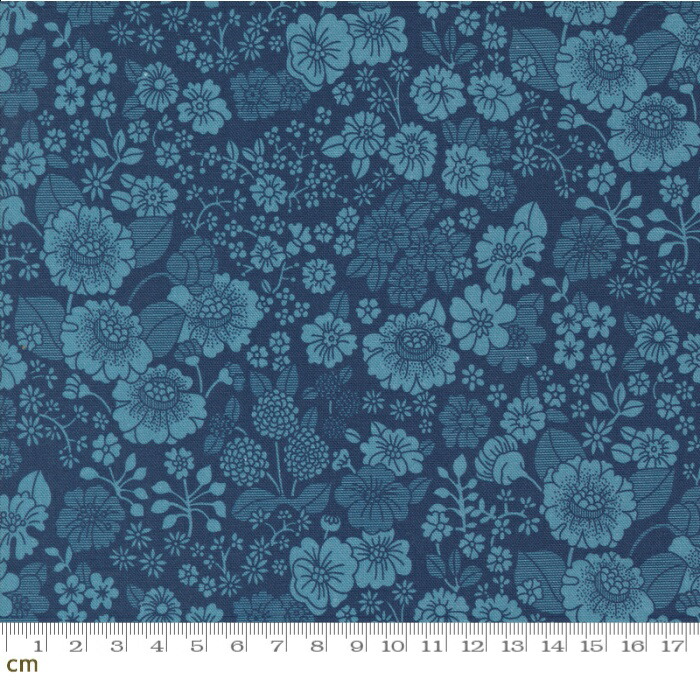 【楽天市場】【Moda モダ】Chelsea Garden-33745-12(2E-06) ブルー 花柄 ボタニカル コットン100% ...