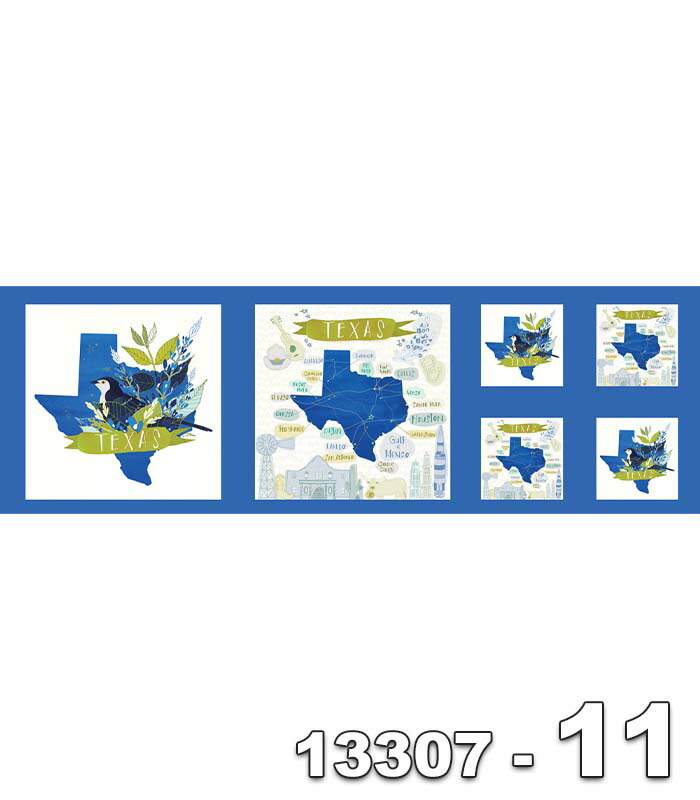 【楽天市場】【Moda モダ】Desert Song-パネル(1P 35cm)-13307-11(2C-03) ブルー系 ホワイト系 グリーン ...