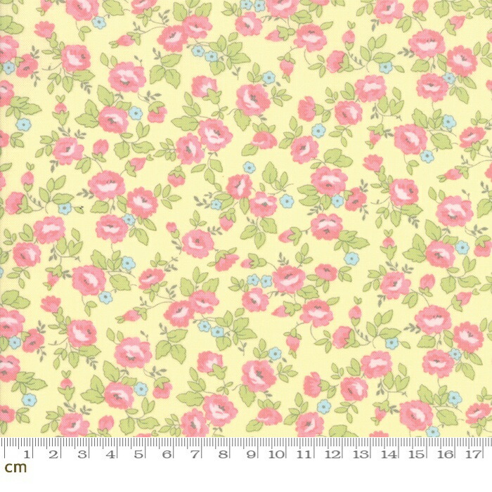 【楽天市場】【Moda モダ】Finnegan-18681-14(2C-02) イエロー系 ピンク系 小花柄 花柄 コットン100 ...