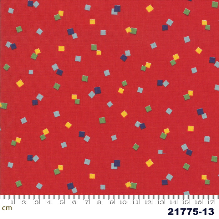 【楽天市場】【Moda モダ】Good Times-21775-13(2D-03)記号柄 レッド系 moda fabrics コットン100 ...