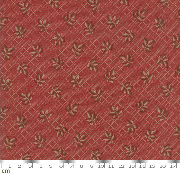 【楽天市場】【Moda モダ】Hickory Road(ヒッコリーロード)-38061-28(2C-02) チェック柄 植物 葉 レッド系 ...