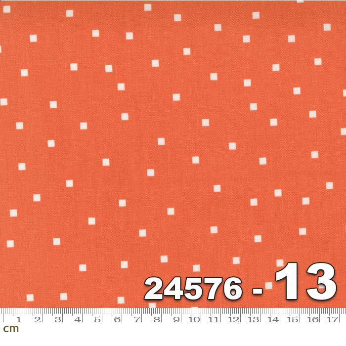 【楽天市場】【Moda モダ】Make Time-24576-13(2D-01) オレンジ系 ホワイト系 白色 ドット柄 コットン100 ...
