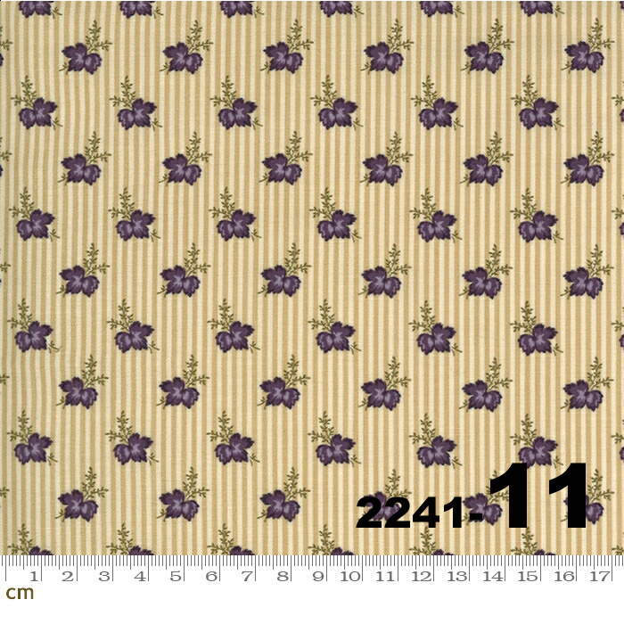 【楽天市場】【Moda モダ】Mill Creek Garden-2241-11(2E-03)(2C-06) ベージュ系 ストライプ柄 植物柄 ...